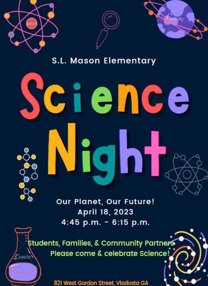 Join Us for Science Night April 18th! | S.L. Mason Elementary School